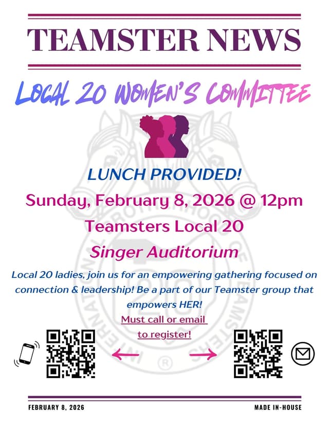 TEAMSTERS LOCAL 20 | Home